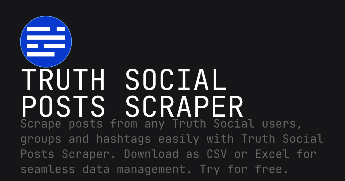 Pricing | Truth Social Posts Scraper